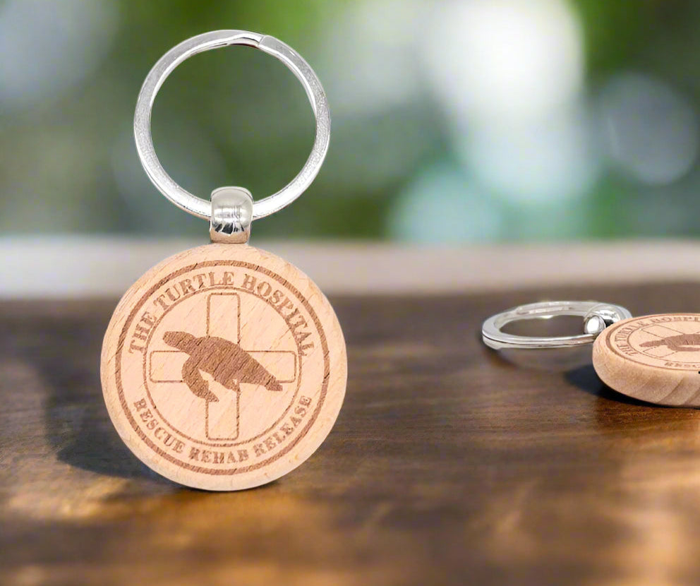 Keychain- Custom Engraved Wooden Turtle Hospital Logo – The Turtle Hospital