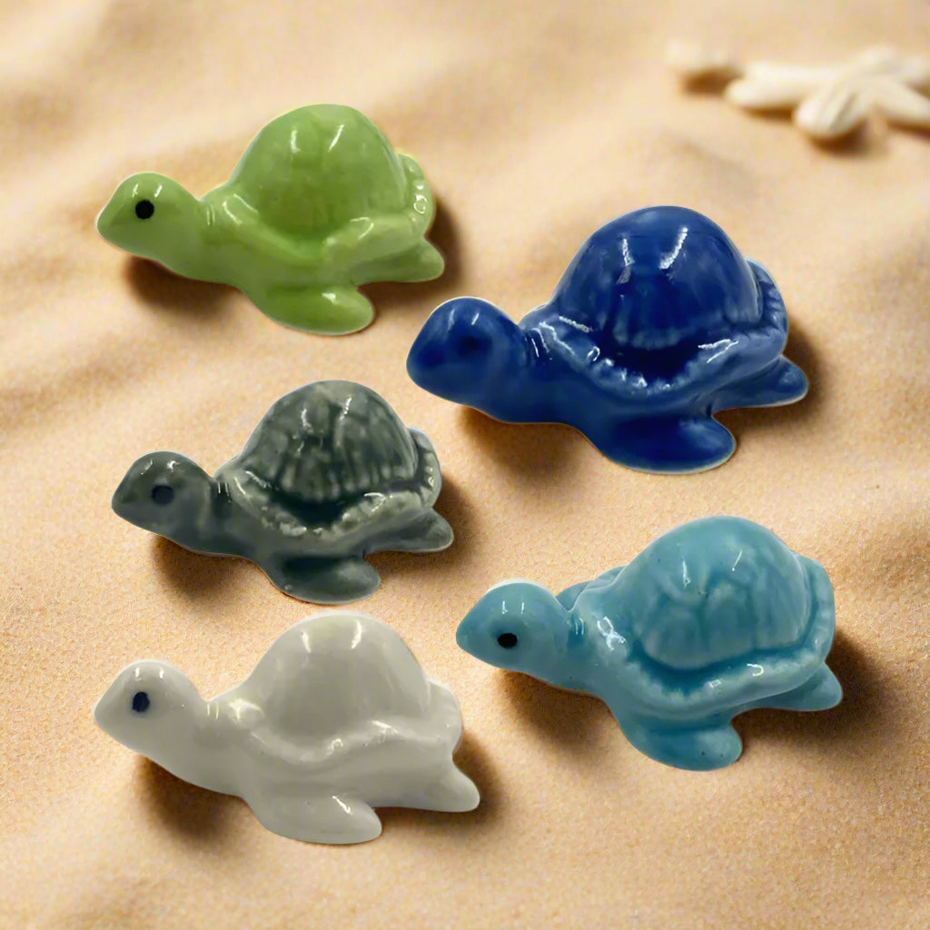 Figurine- Mini Ceramic Sea Turtle – The Turtle Hospital