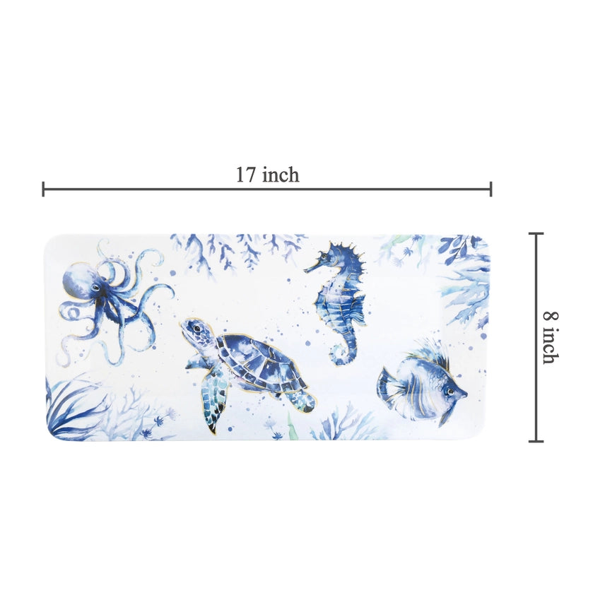 Tray- Italian Blue Sea Life – The Turtle Hospital